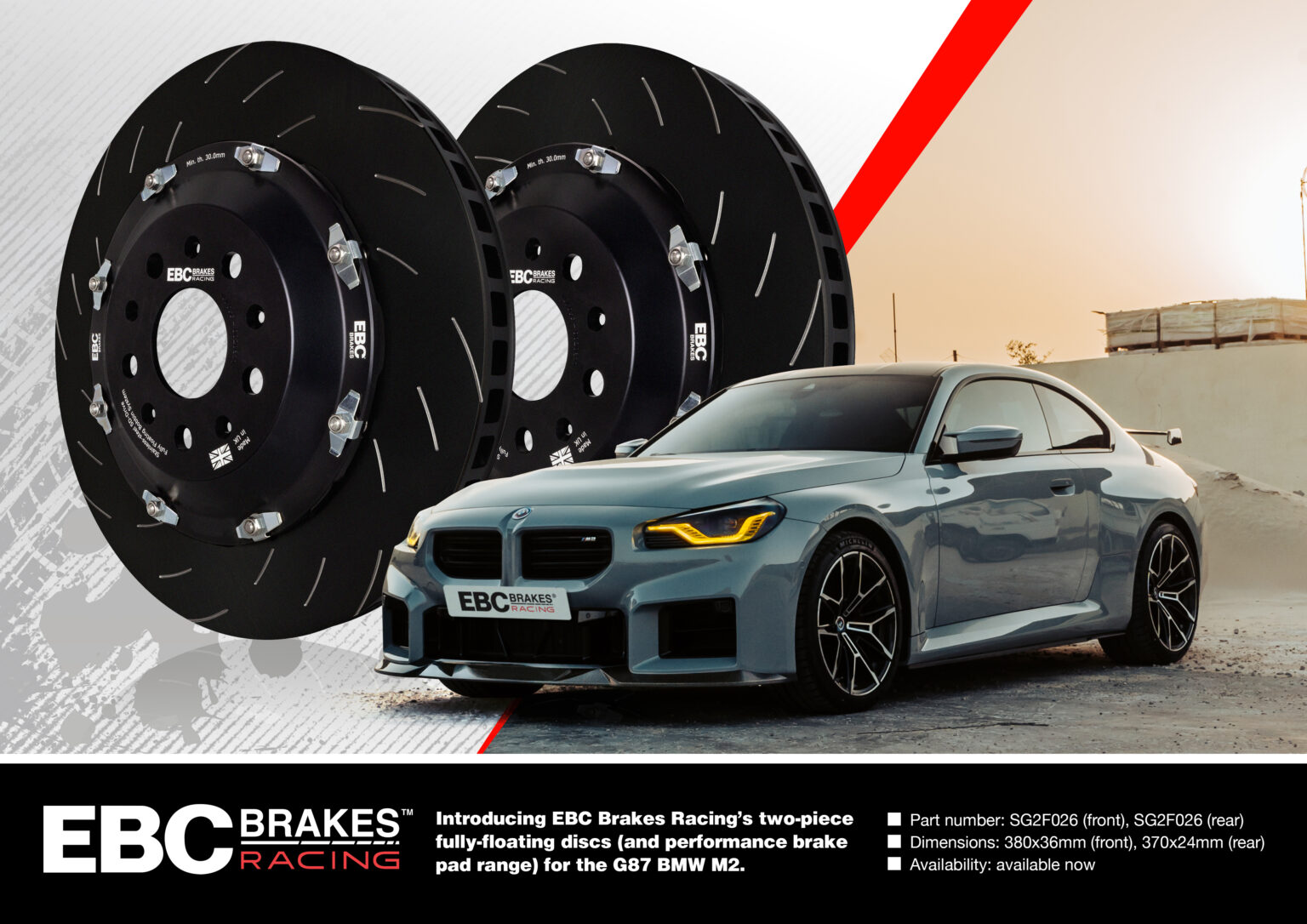 Now Available: EBC Brakes Racing Fully Floating Two-Piece Discs (and Performance Pad Range) for ...